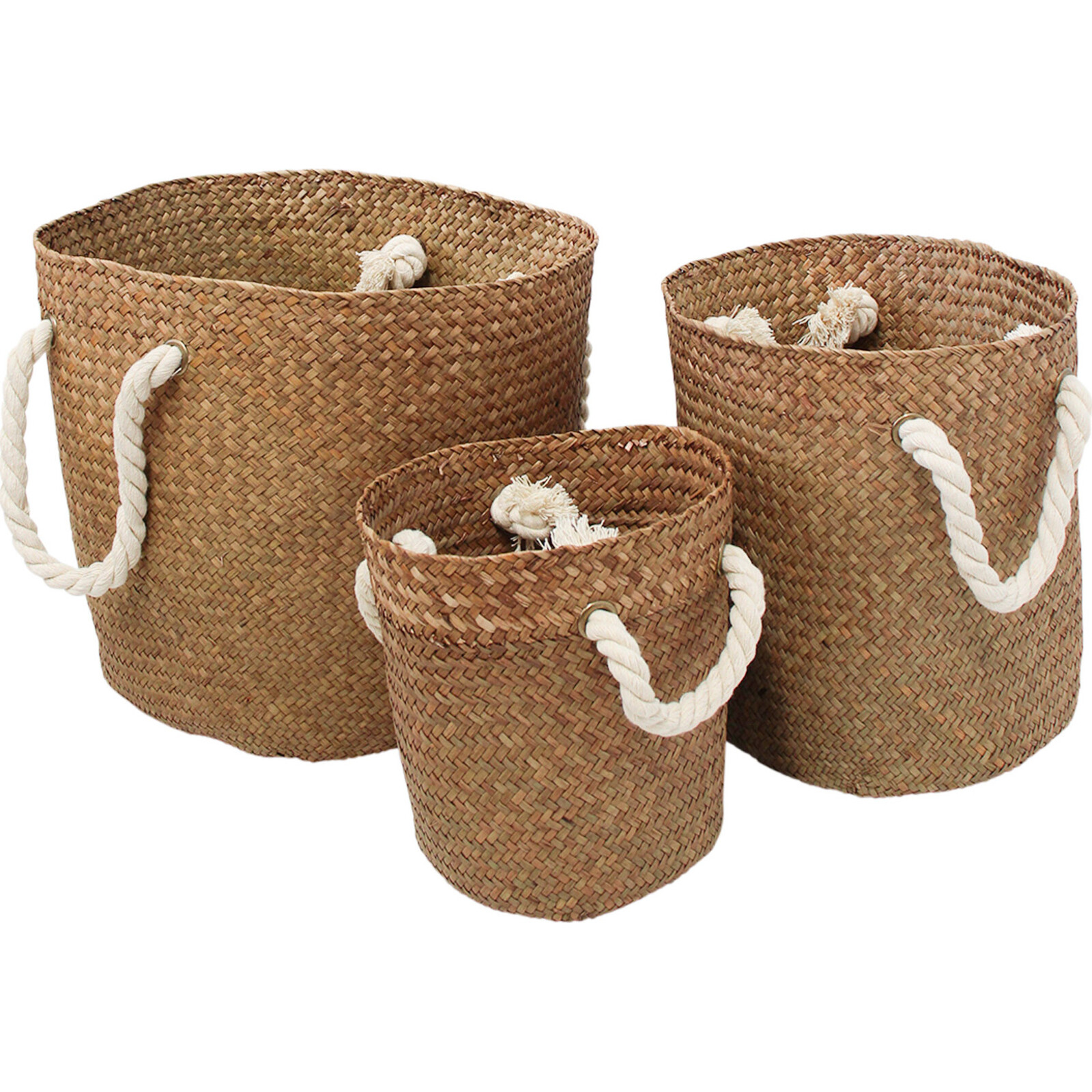 Woven Baskets S/3 Rope Handle | Buy Wholesale Homewares And Giftware ...